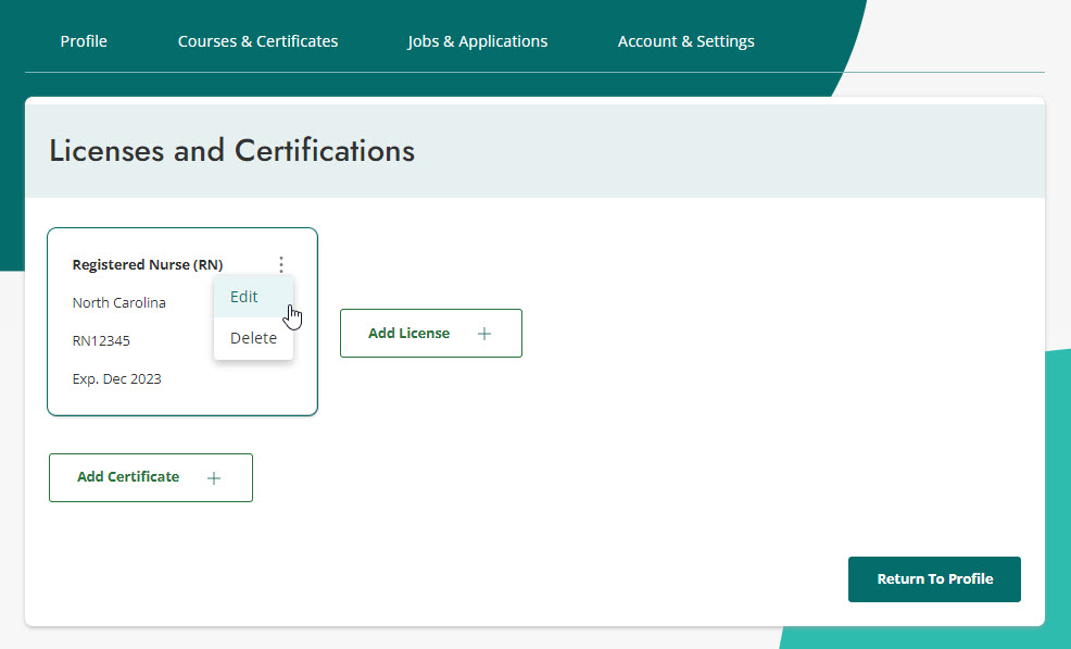 How to Add Your License to Your Account