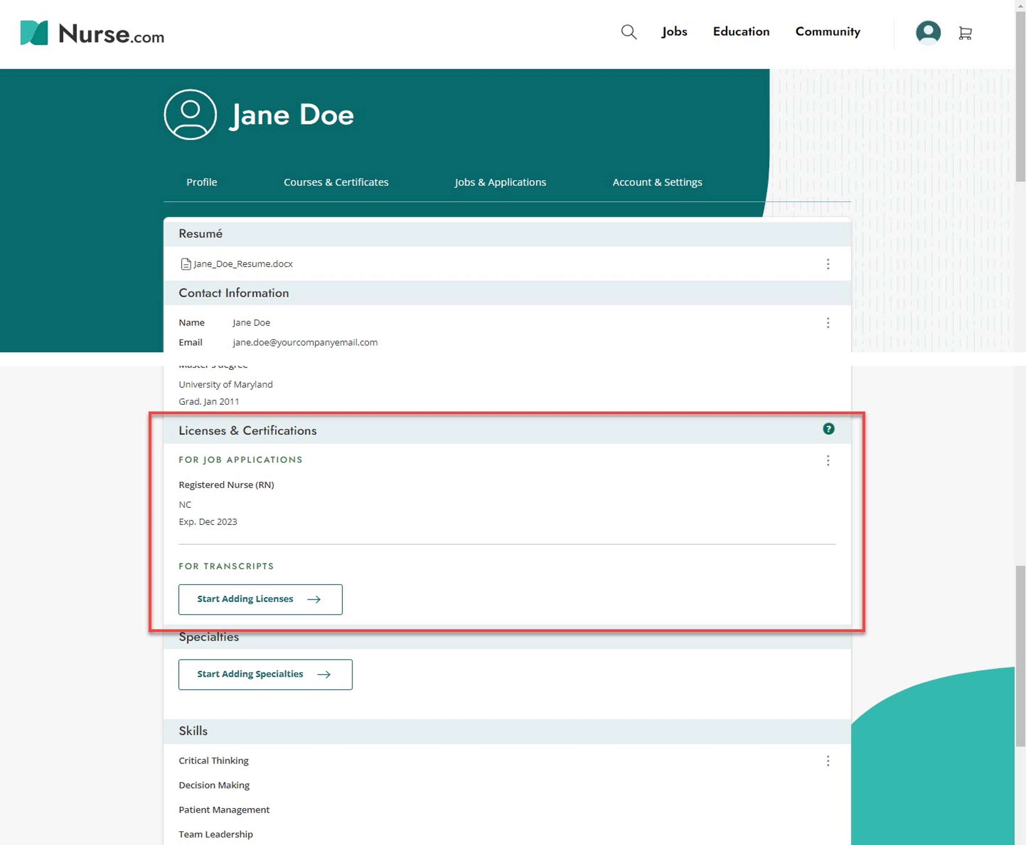 How to Add Your License to Your Account
